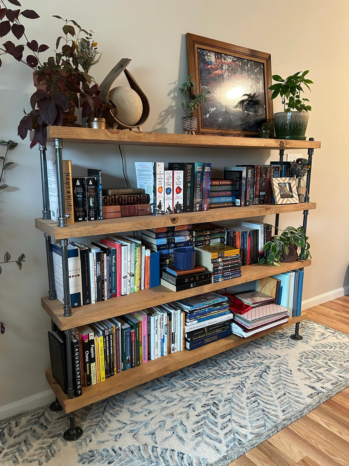 Industrial Style Bookcase - 60" Length – JT Industrial Designs