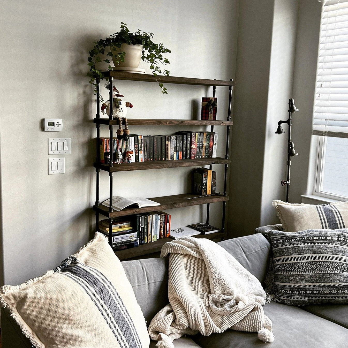 Industrial Style Bookcase - 48" Length – JT Industrial Designs